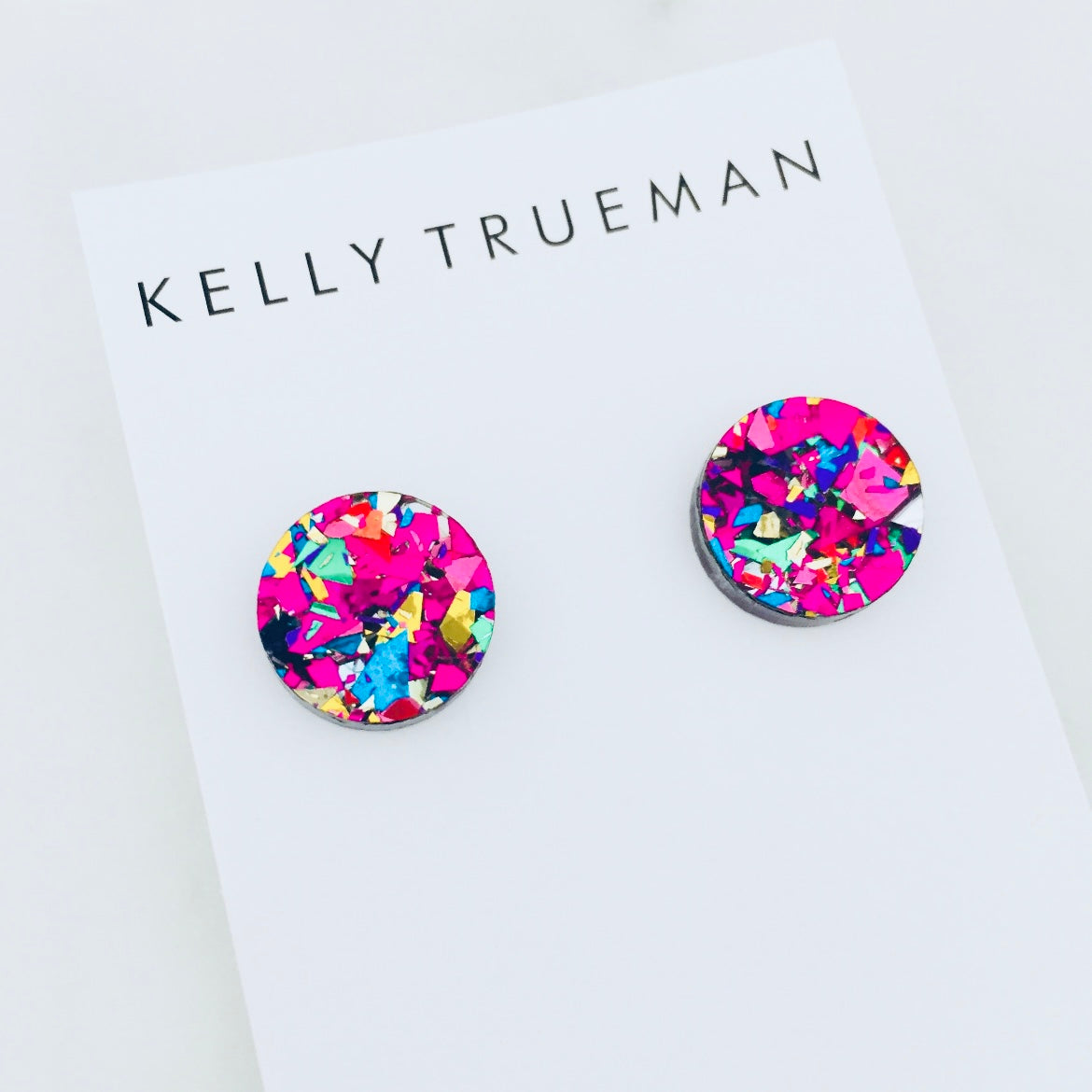 Large Studs - Fiesta Pink – KELLY TRUEMAN