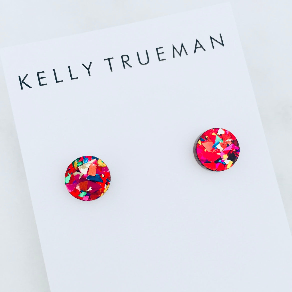 Small Studs - Fiesta Red – KELLY TRUEMAN